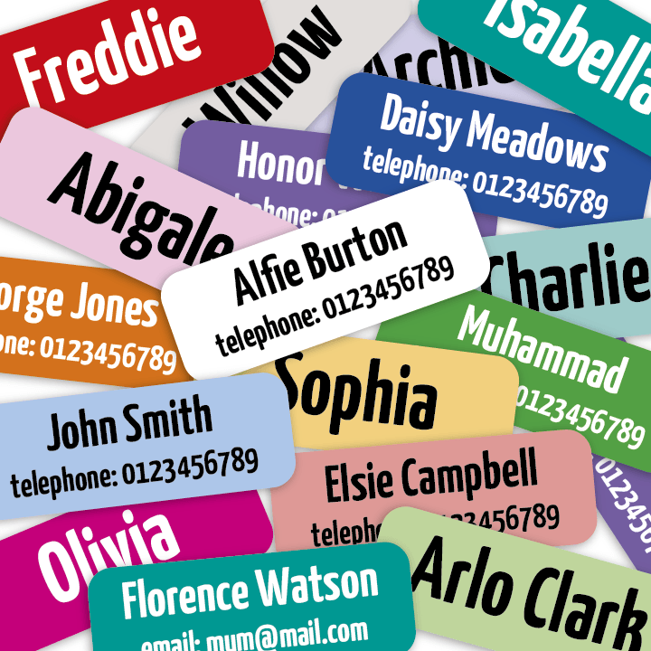 My Tags. Simple Plain Name Tags. Personalised sticky and iron-on Tags ...